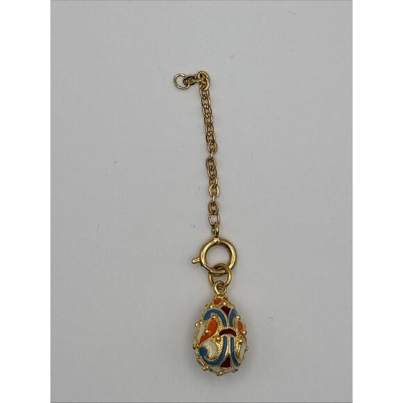 Joan Rivers | Jewelry | Joan Rivers Faberge Egg Gold Tone Blue Orange ...